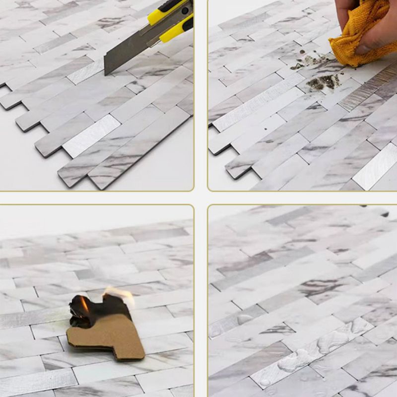 Rynx | Waterproof Peel & Stick Subway Tile Square Subway Tile Wallpape