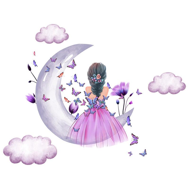 Rynx | Celestial Butterfly Maiden PVC Wall Decor Sticker for Dreamy Ro
