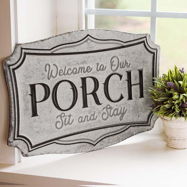Rynx | Embossed Welcome to Our Veranda Sign
