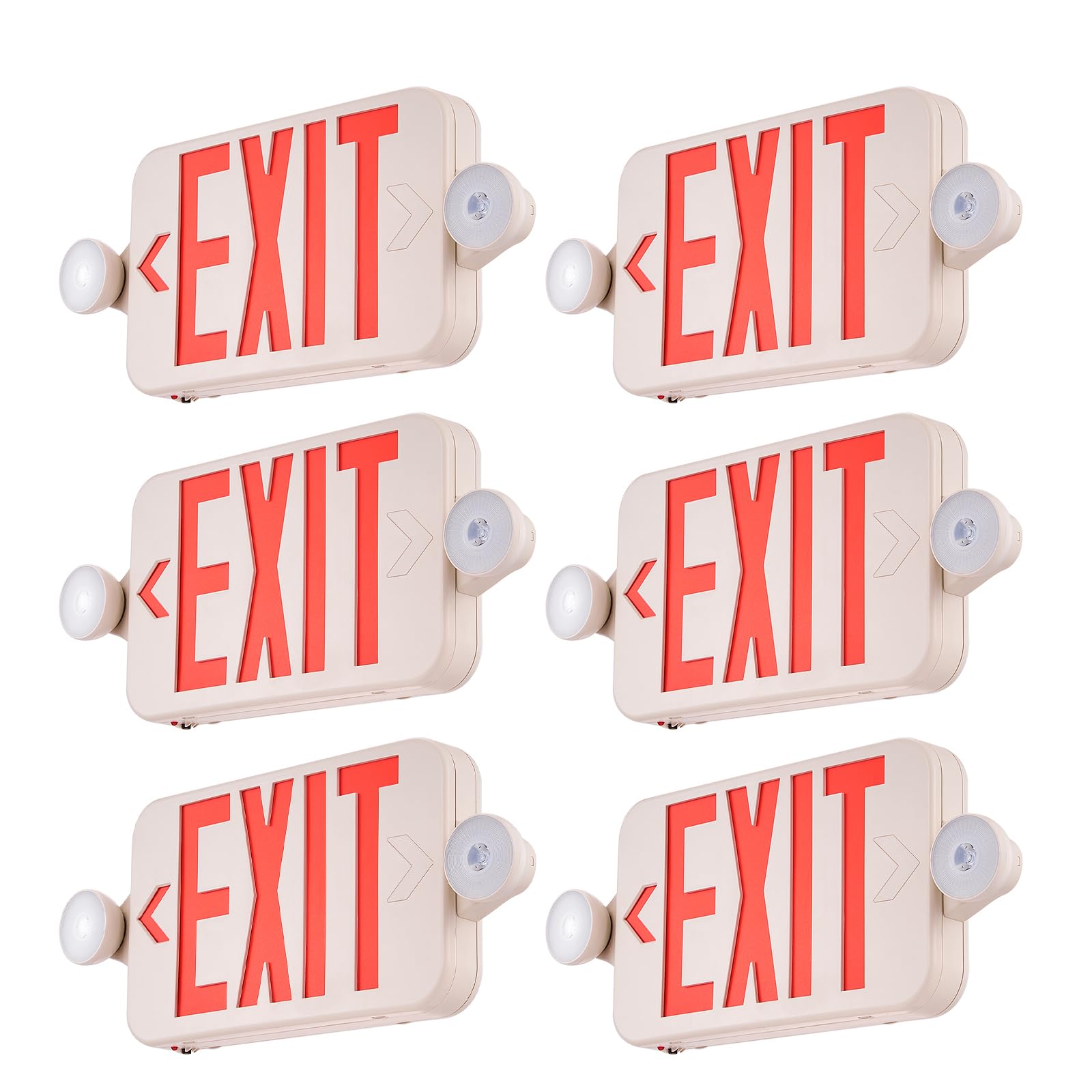 Rynx | Vevor LED Exit Sign with Emergency Lighting, Two Adjustable LED