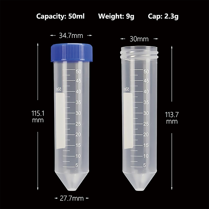 Rynx | 50ML Conical Centrifuge Tubes, Polypropylene Conical Tubes with