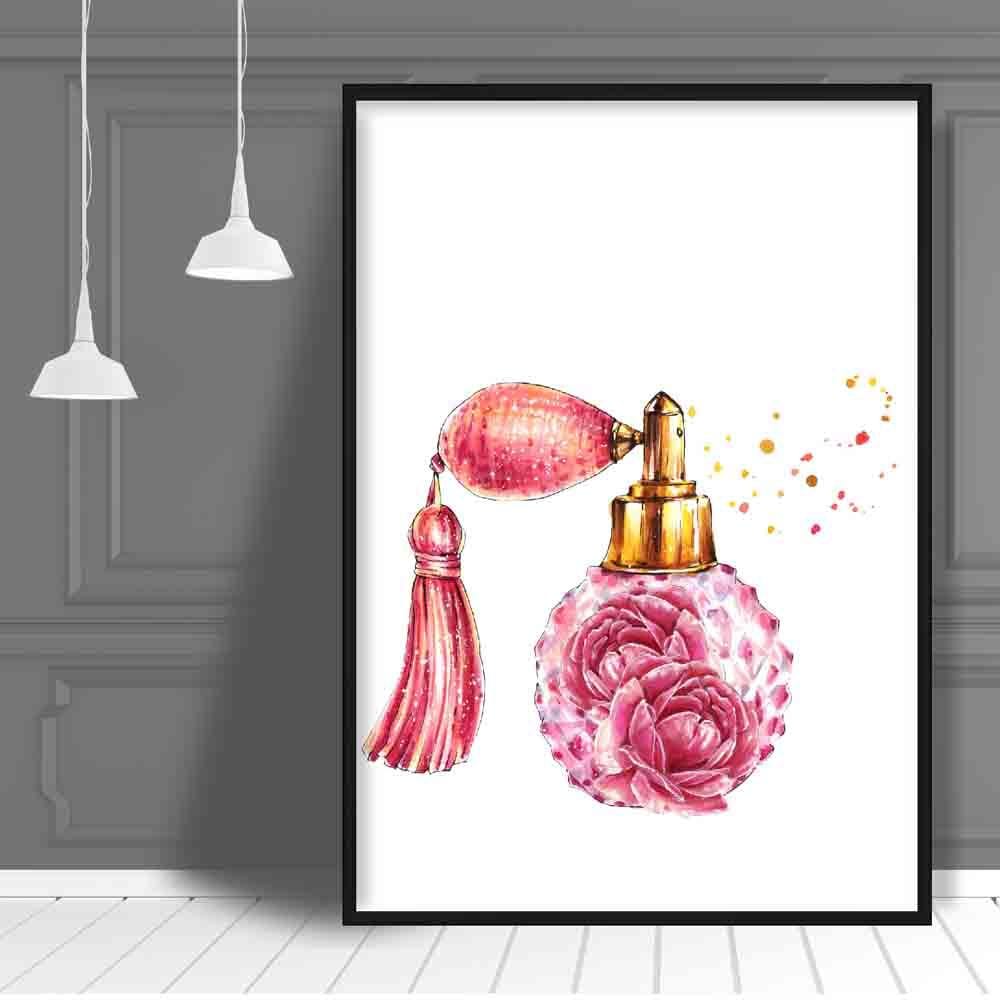 Rynx | Pink Perfume With Peonies Spray Perfume Poster