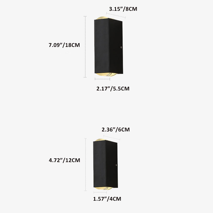 Rynx | Modern waterproof rectangular LED wall light for outdoor use