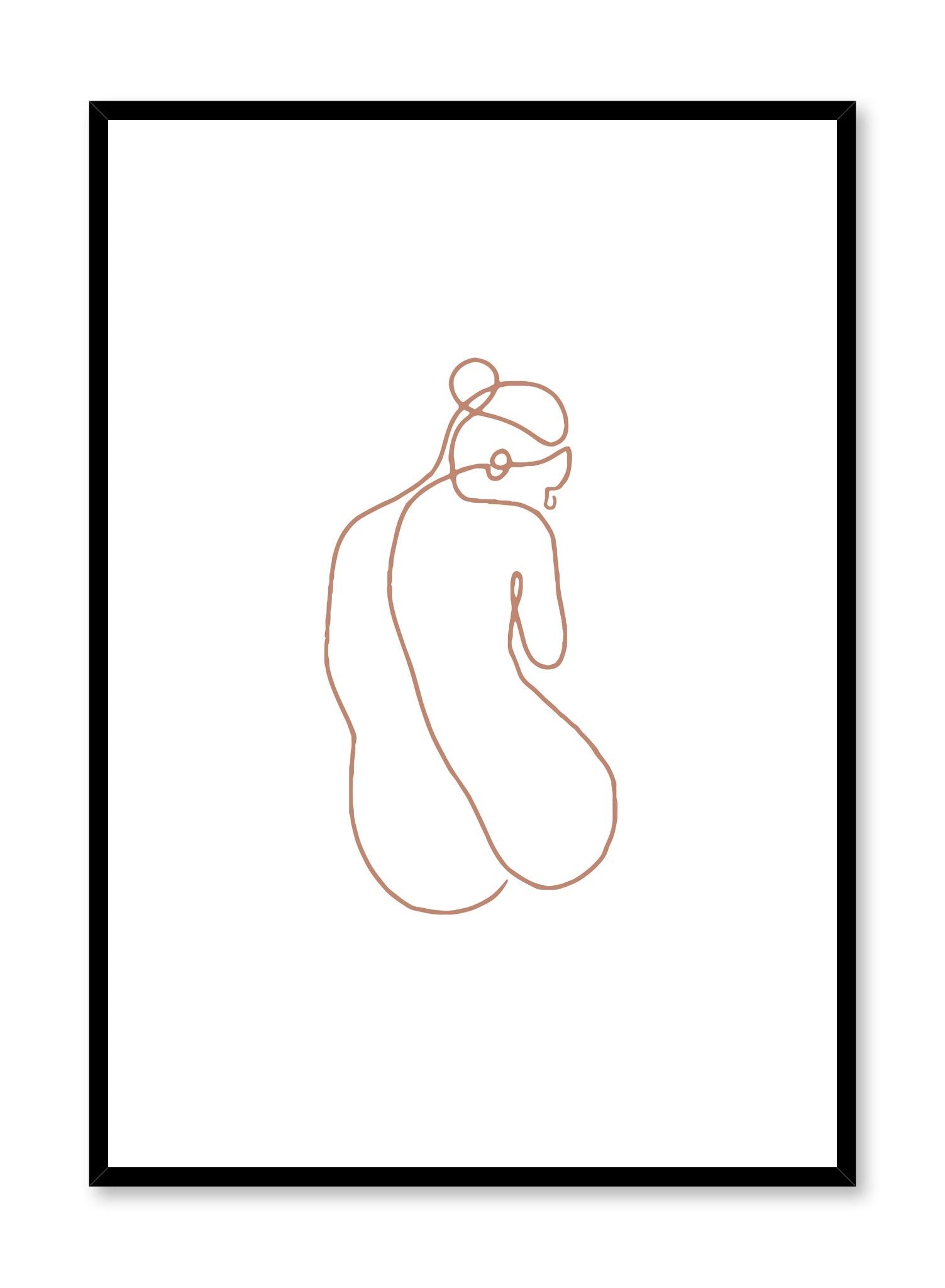 Rynx | Silhouette with Beige Lines, Poster