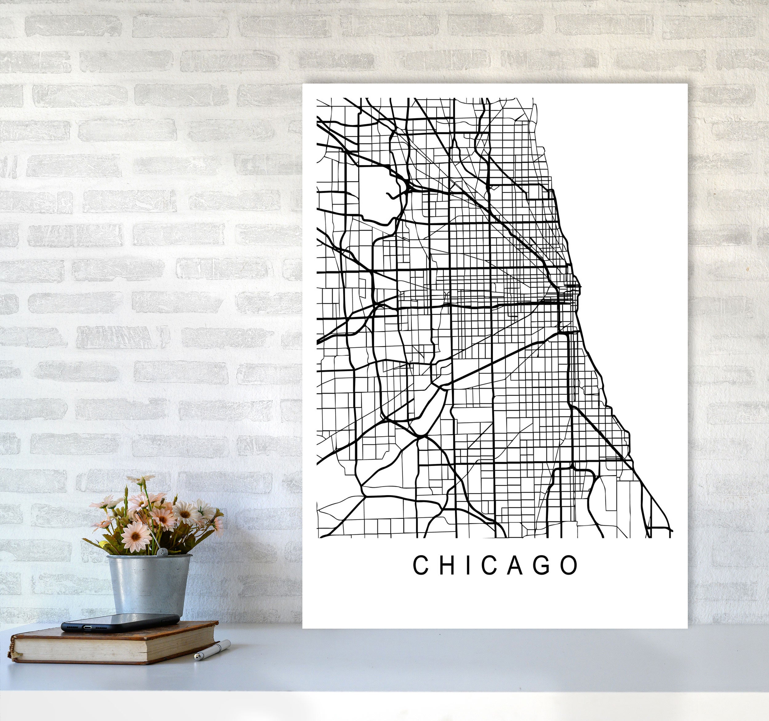 Rynx | Chicago Map Art Print