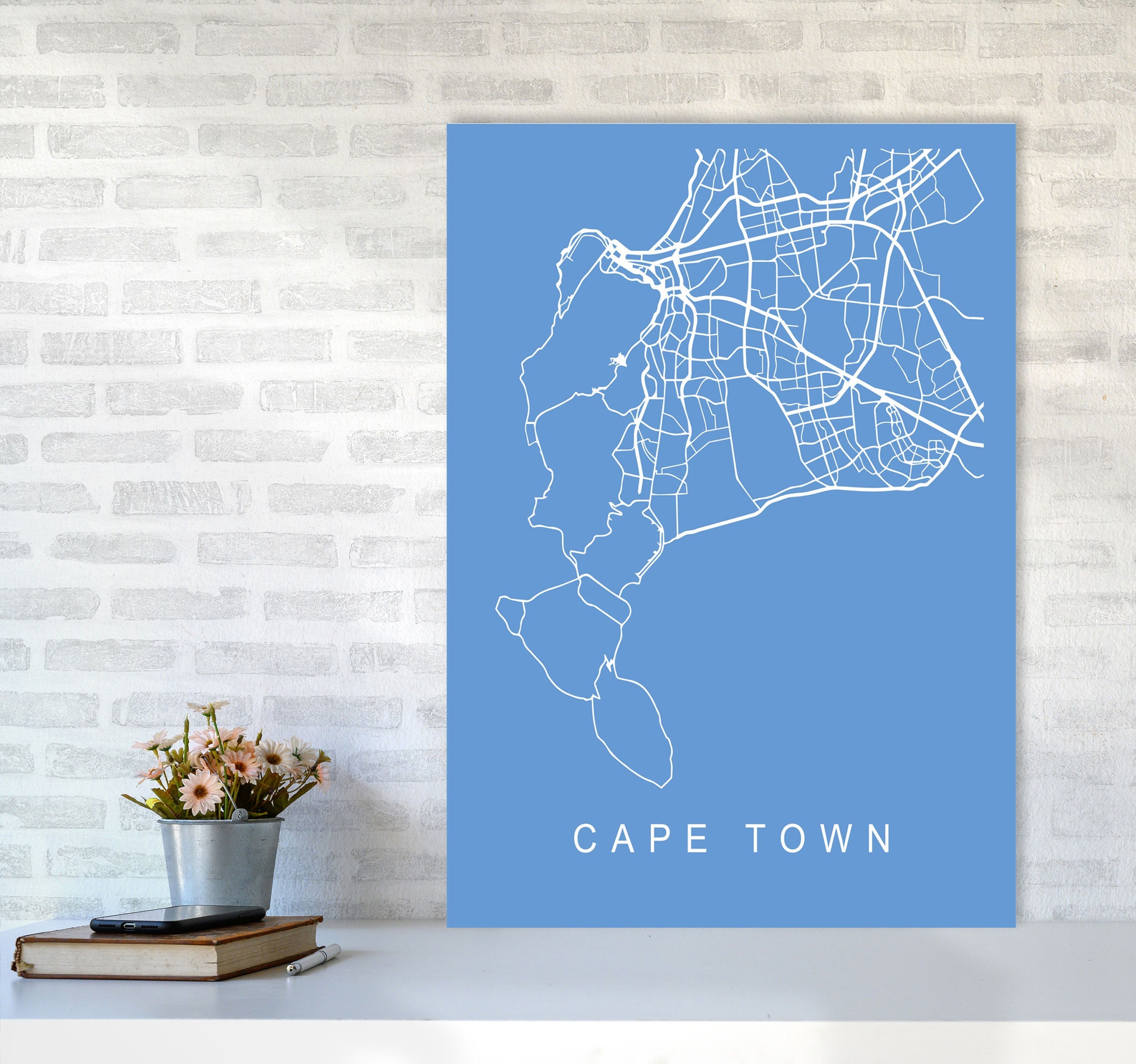 Rynx | Cape Town Map Blueprint Art Print