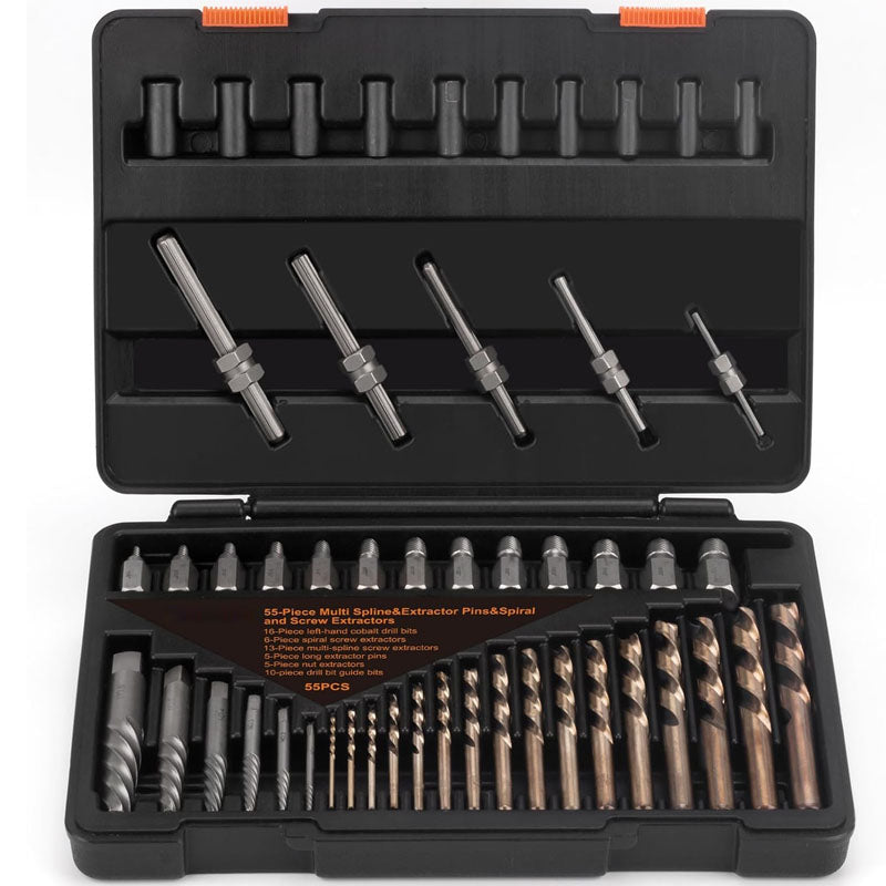 Rynx | Tap Extractors 55 Pieces Easy Out Bolt Extractor Set for Removi