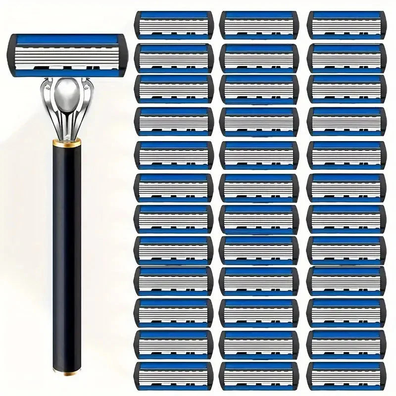 Rynx | Replacement razor blades safety razor set with nonslip metal ha